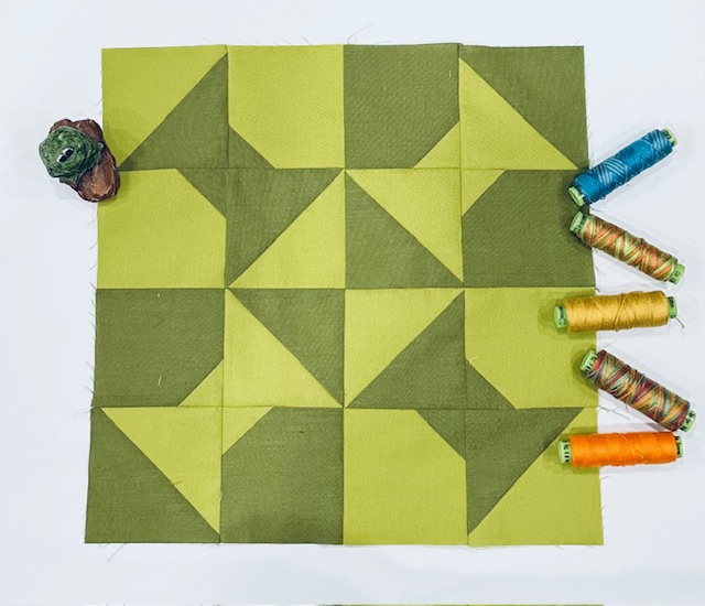 January Monthly Color Challenge Block – Pieceful Thoughts